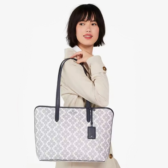 kate spade | Bags | Kate Spade Signature Spade Flower Monogram Tote ...